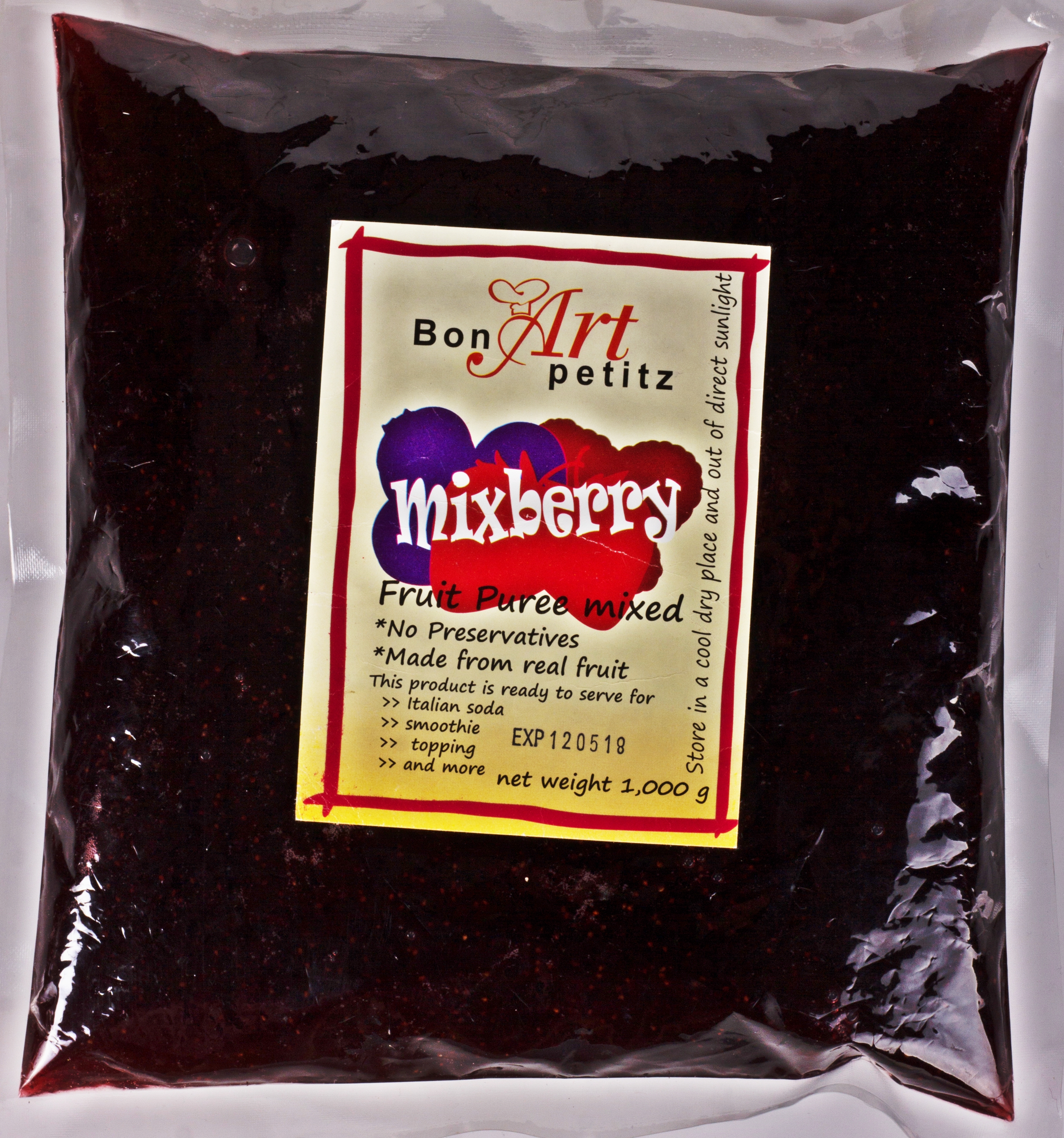 Mixed Berry Puree | Bon Artpetitz Solutions for all Cafe